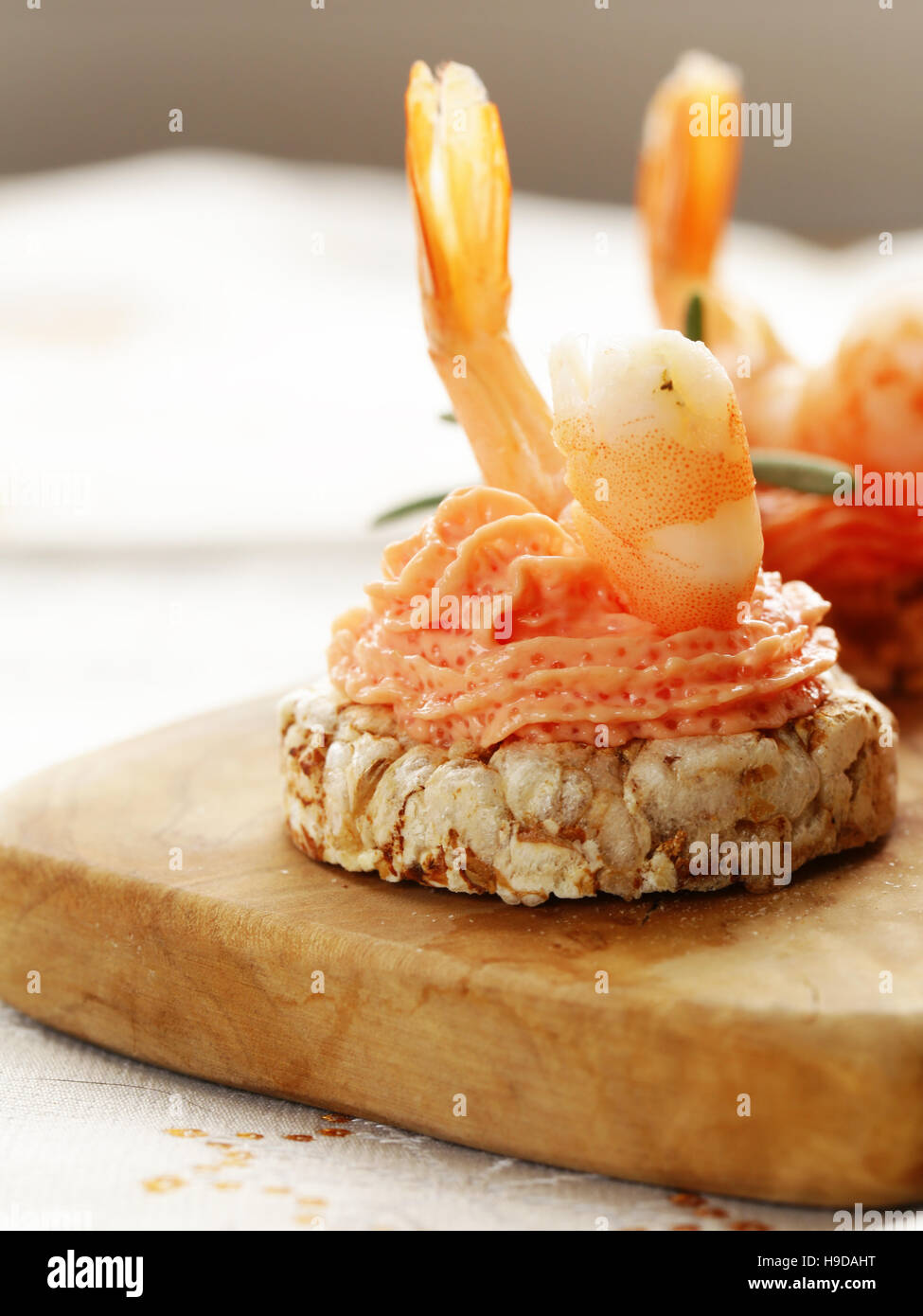 Christmas appetizers. Small tartlets with caviar and pate. Buffet and ...