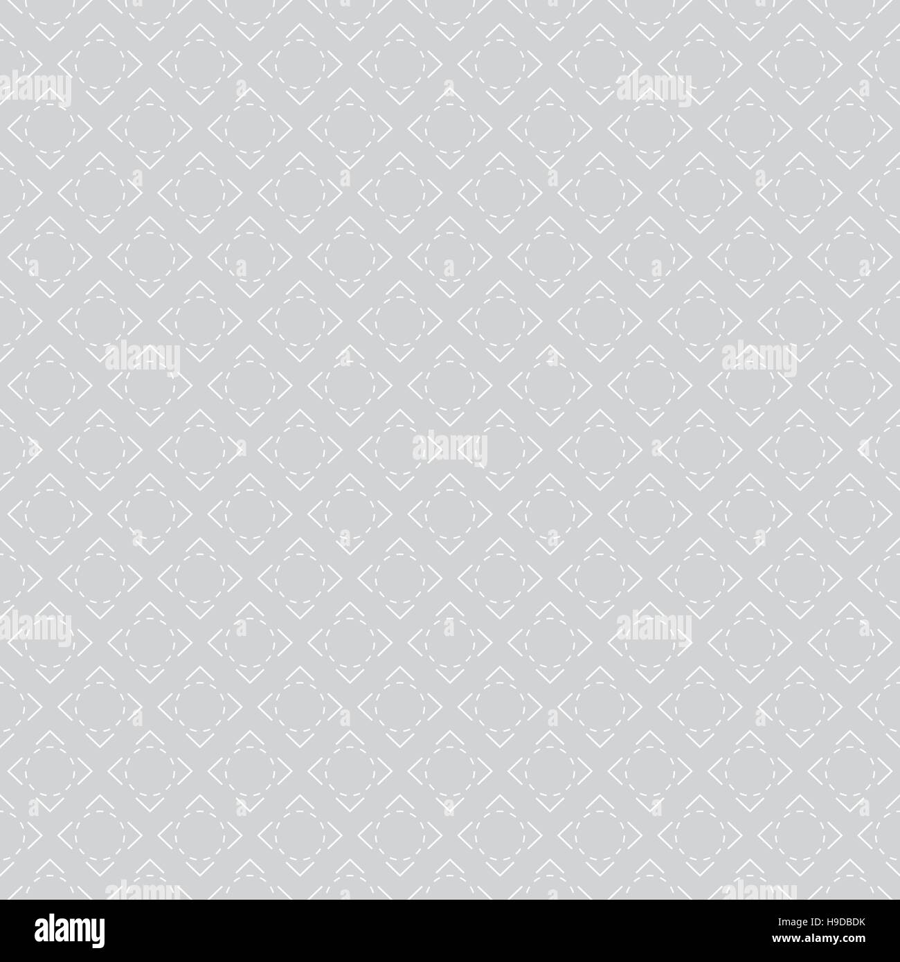 Geometric seamless pattern with diamonds and dotted circles. Monochrome ...