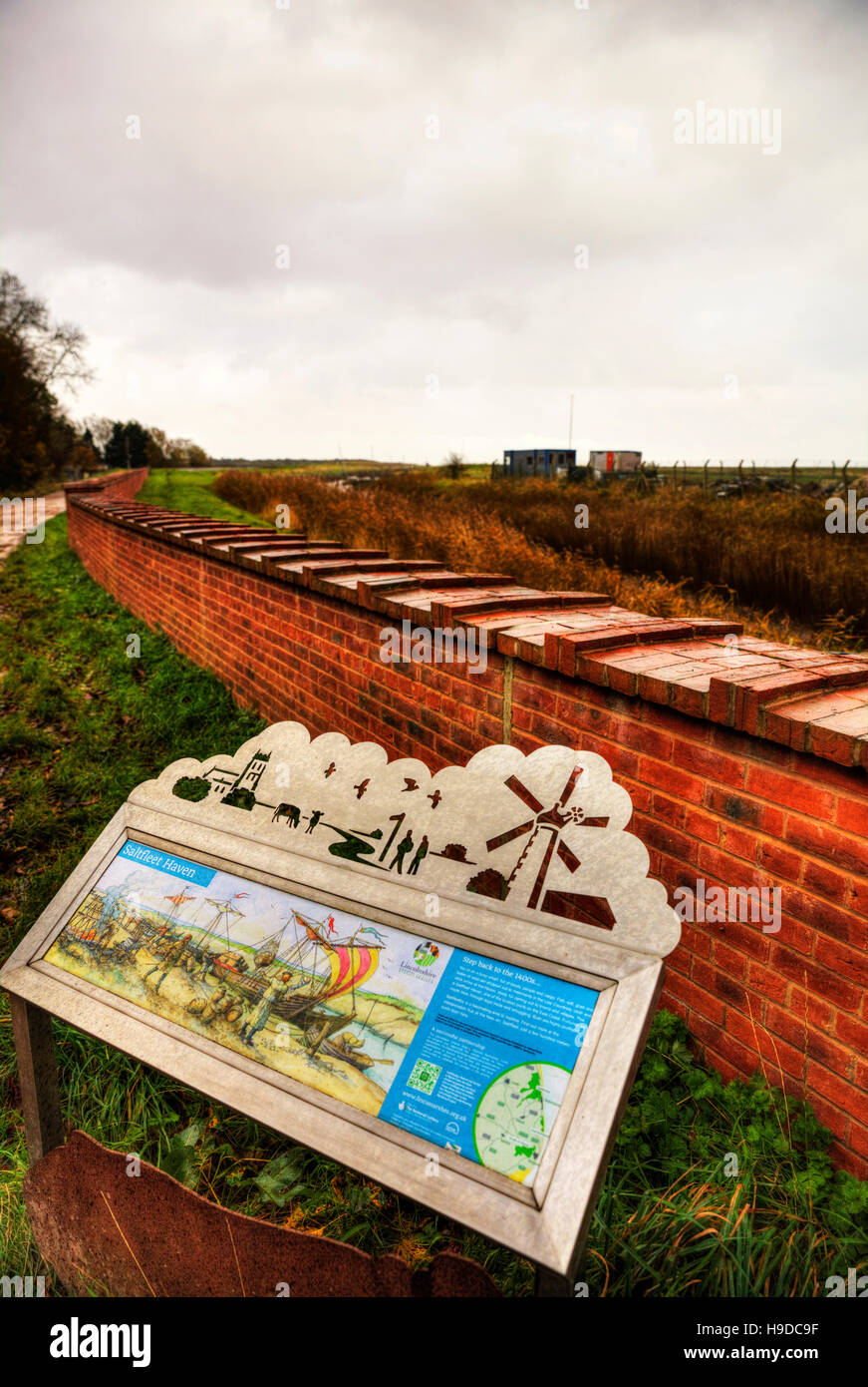 Saltfleet Haven estuary UK England GB history sign Saltfleet village ...