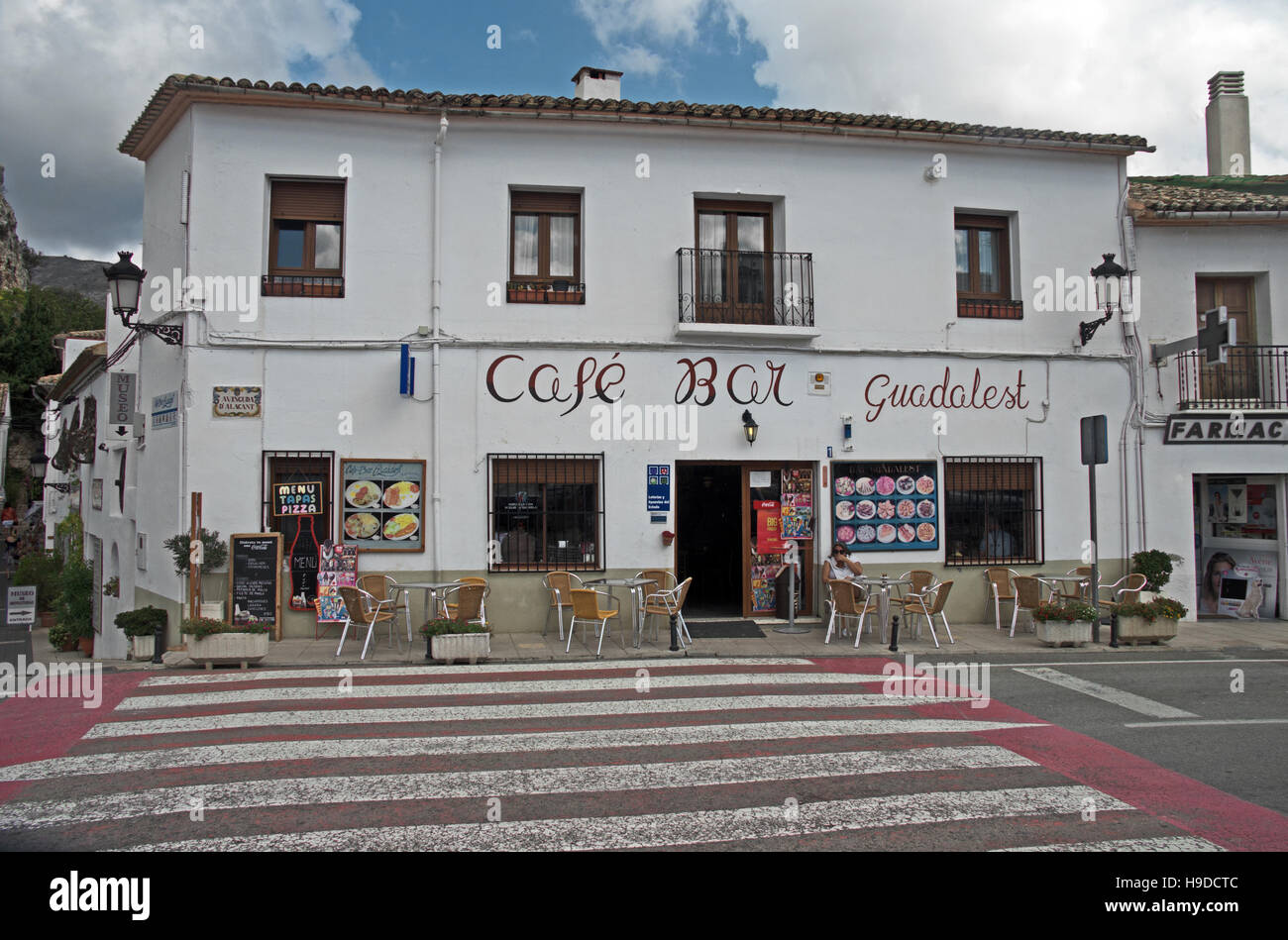 Altea, Cafe, Restaurant, Costa Blanca, Spain, Europe Stock Photo - Alamy