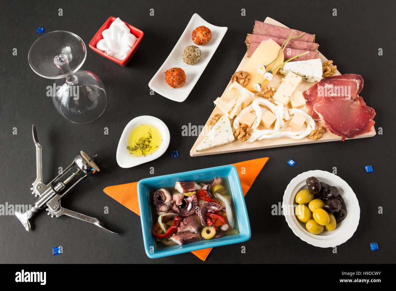 Appetizers on table Stock Photo - Alamy