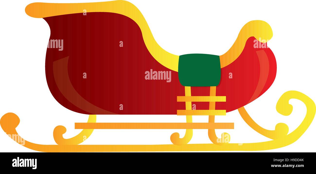 Isolated sledge on a white background, Vector illustration Stock Vector ...