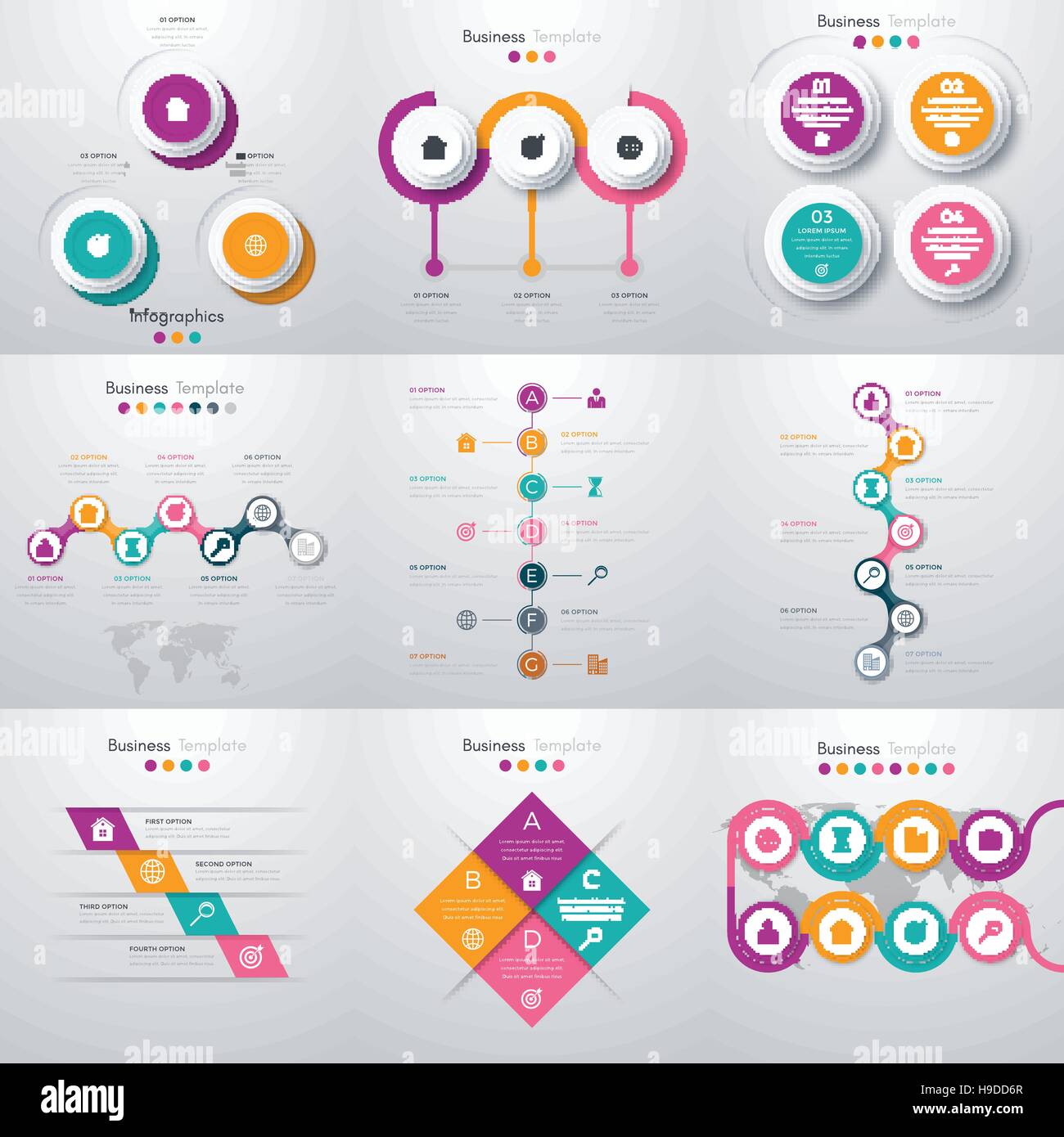 Set with infographics Stock Vector Image & Art - Alamy
