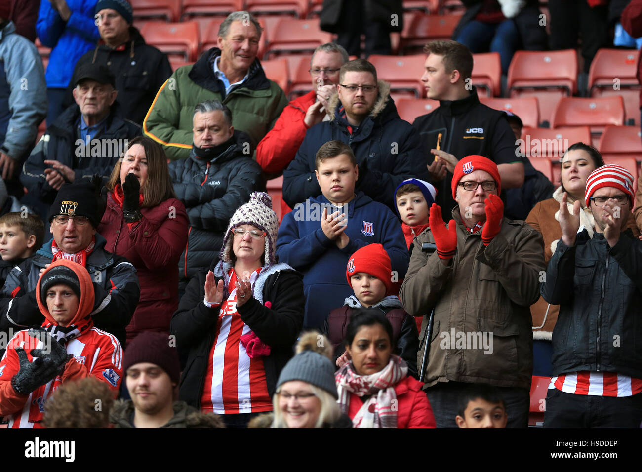 Stoke City fans in the stands at the Bet365 Stadium Stock Photo - Alamy