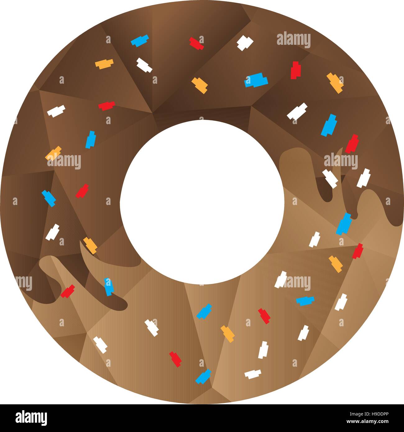Isolated geometrical donut, Fast food vector illustration Stock Vector ...