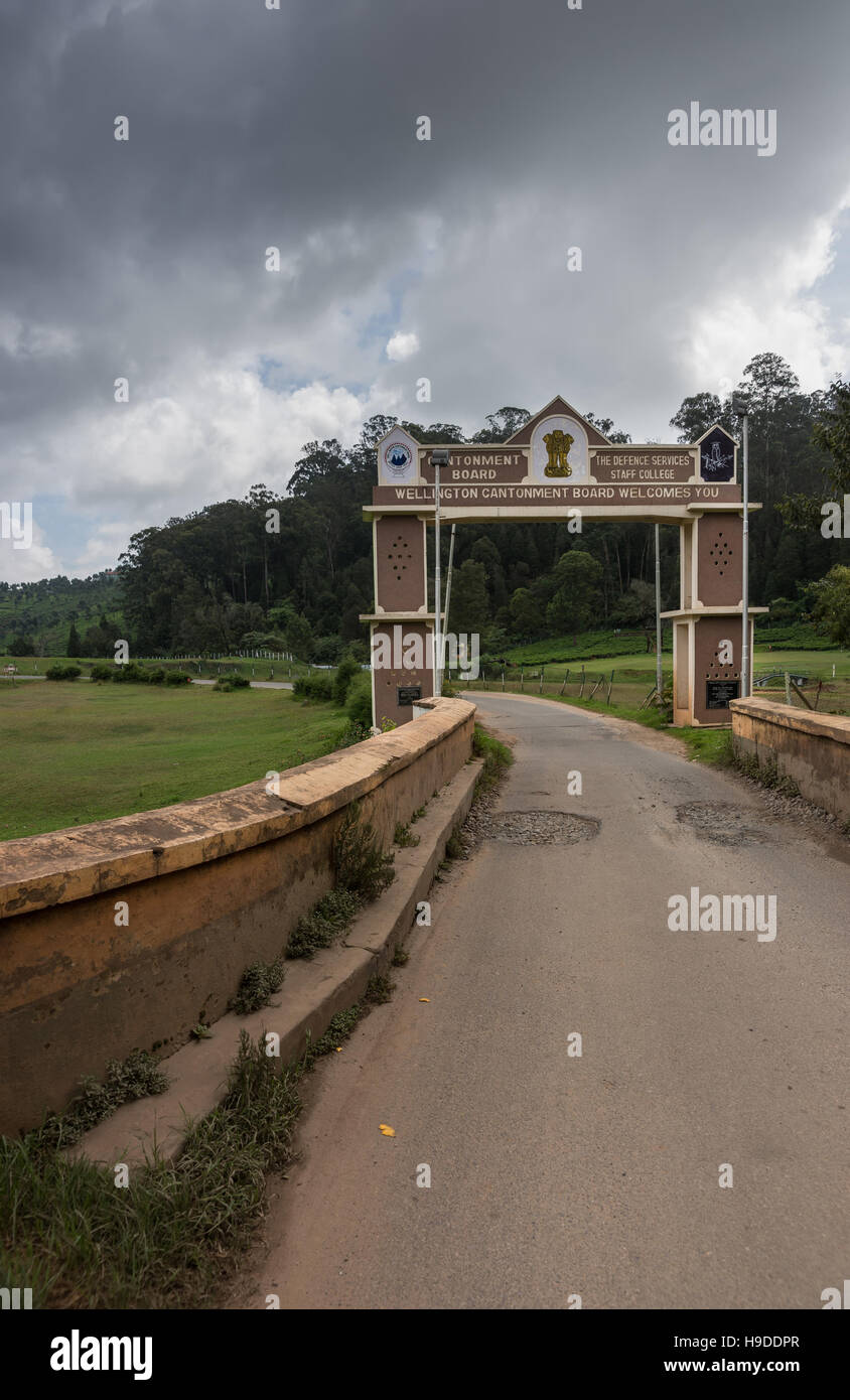 Side gate at Wellington Cantonment Stock Photo - Alamy