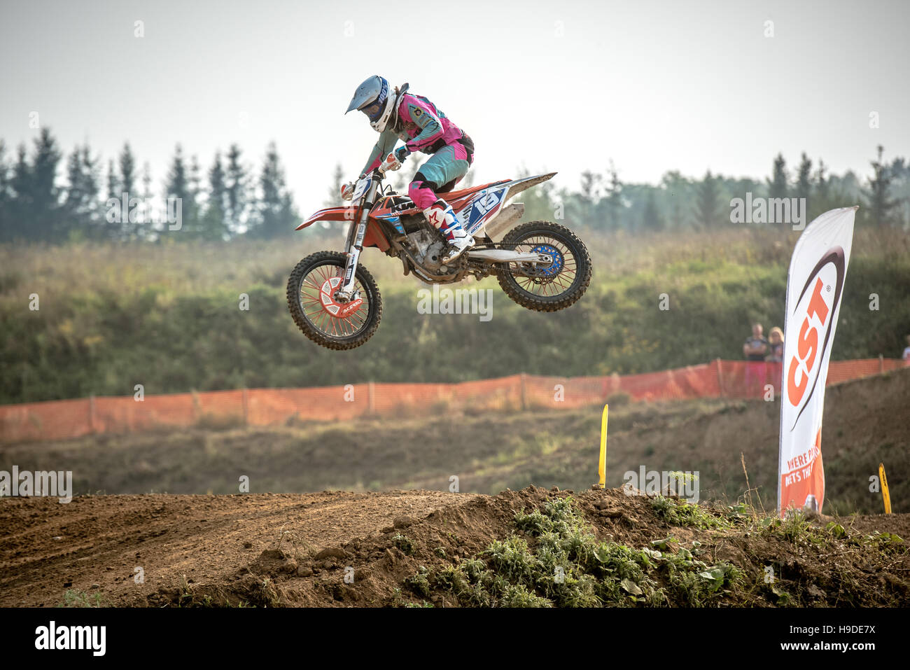 motocross rider in the race Stock Photo - Alamy