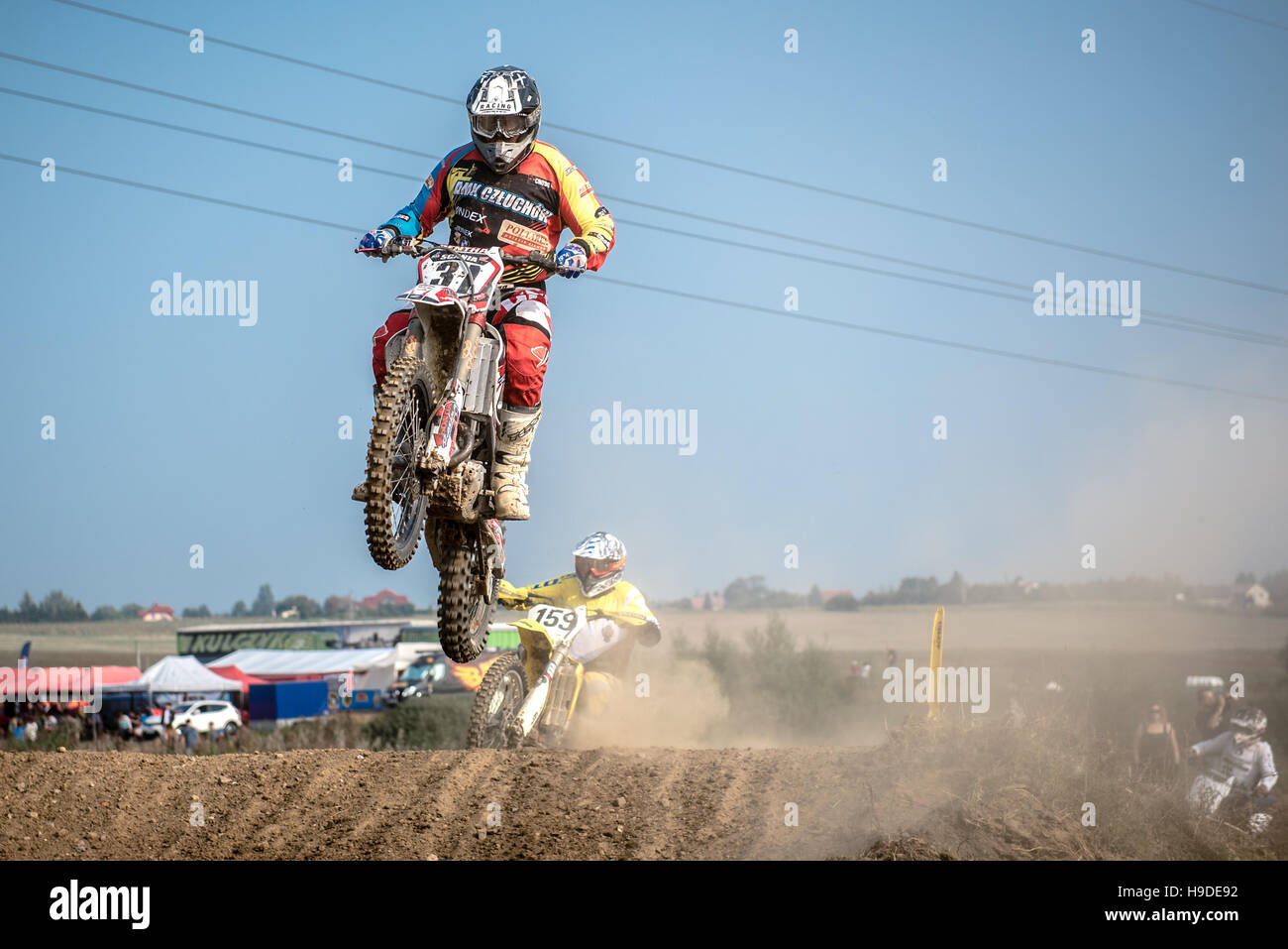 motocross rider in the race Stock Photo - Alamy