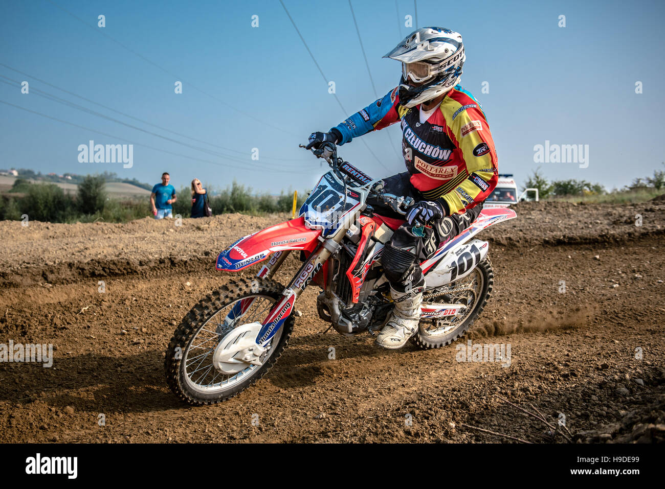 motocross rider in the race Stock Photo - Alamy