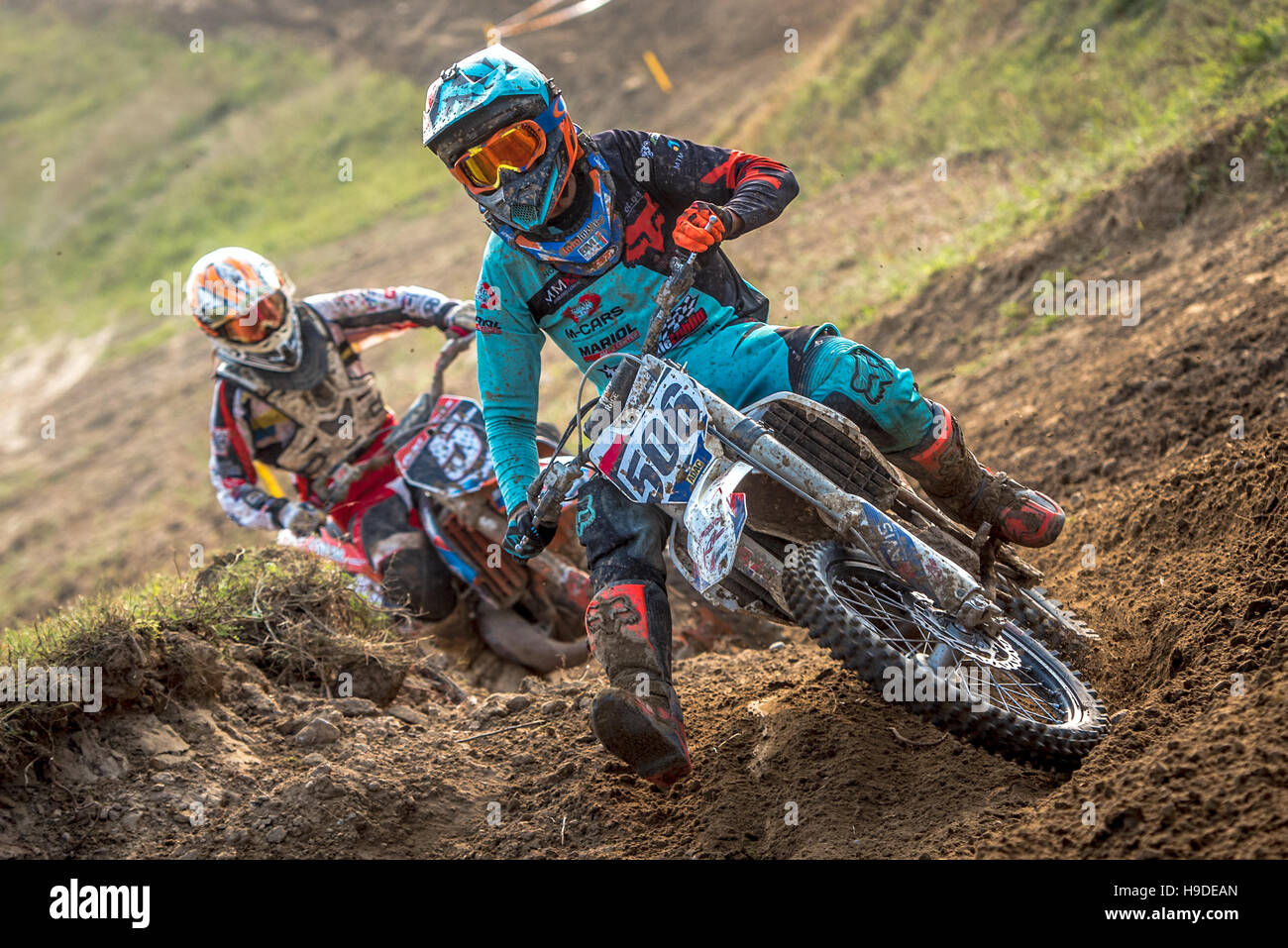 motocross rider in the race Stock Photo - Alamy