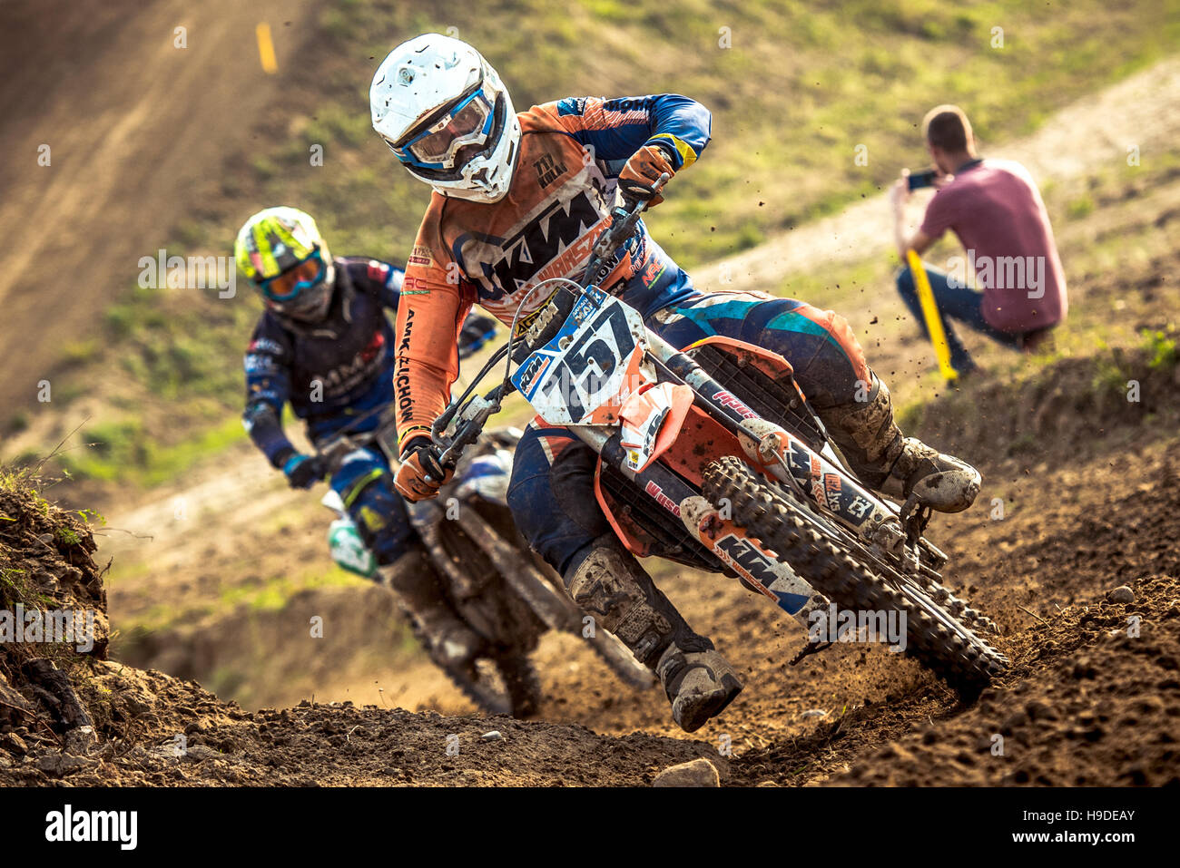motocross rider in the race Stock Photo - Alamy