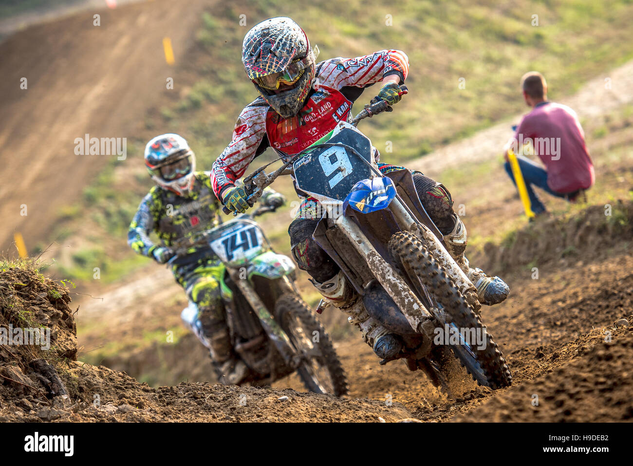 motocross rider in the race Stock Photo - Alamy