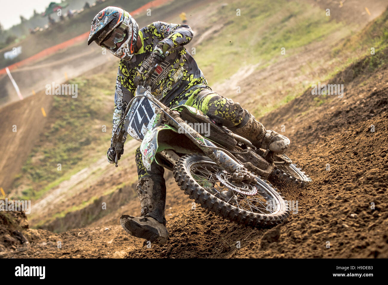 motocross rider in the race Stock Photo - Alamy
