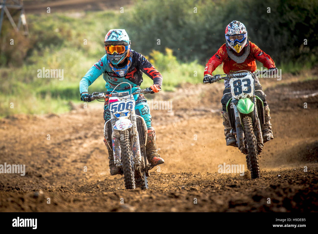 motocross rider in the race Stock Photo - Alamy