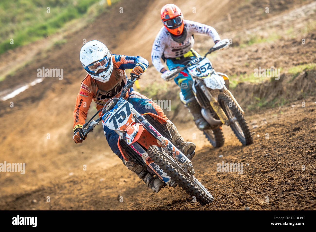 motocross rider in the race Stock Photo - Alamy