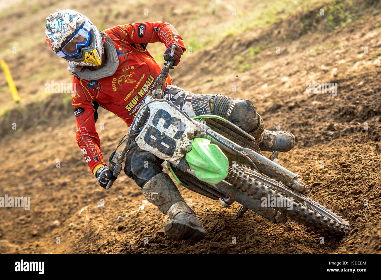 motocross rider in the race Stock Photo - Alamy