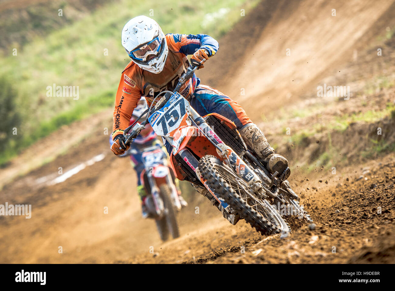 motocross rider in the race Stock Photo - Alamy