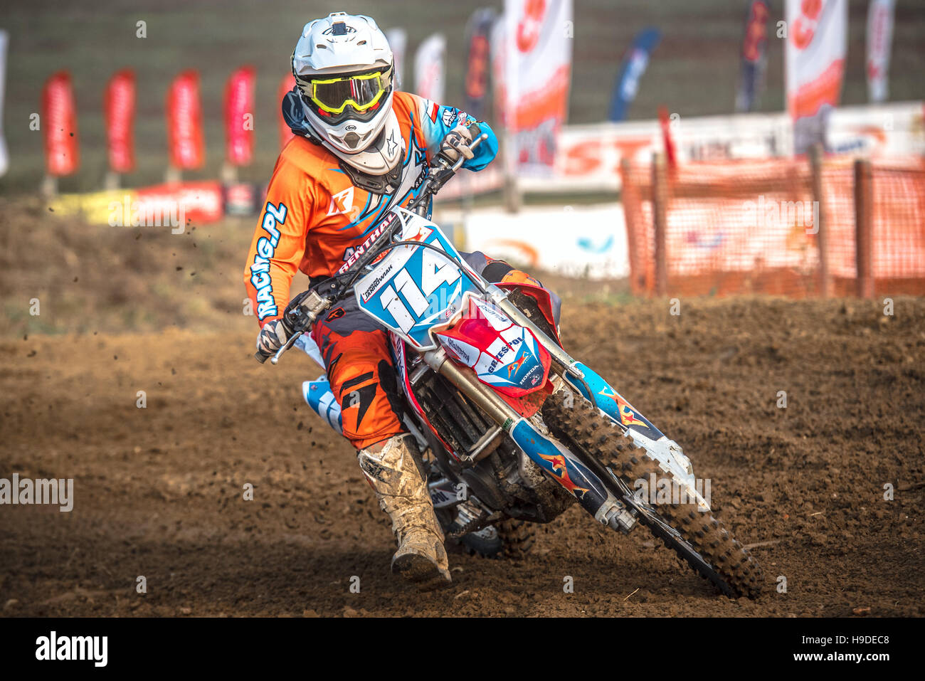 motocross rider in the race Stock Photo - Alamy