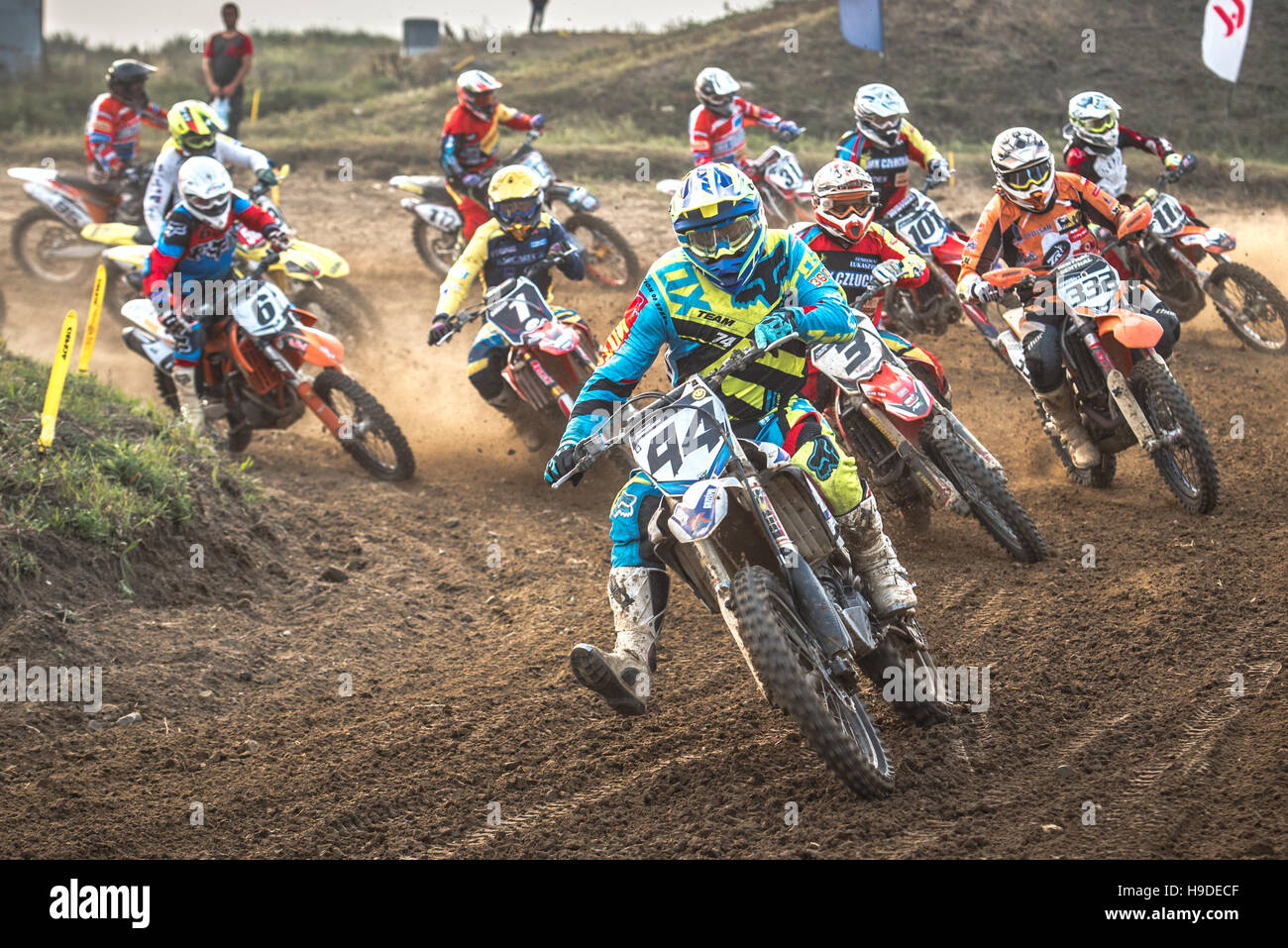 motocross rider in the race Stock Photo - Alamy