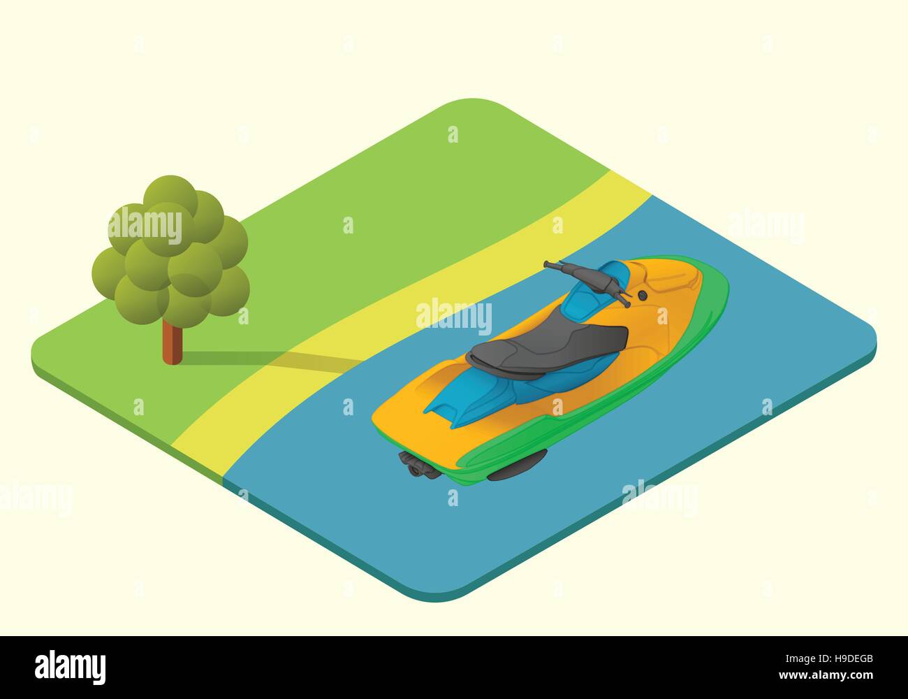 jet ski waverunner vector Stock Vector Image & Art - Alamy