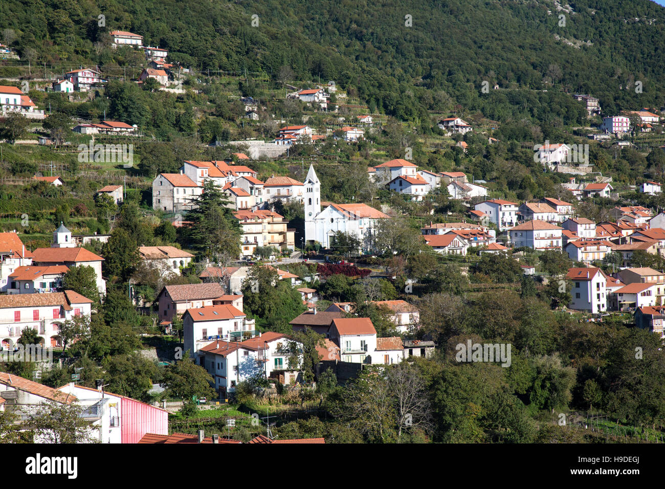 Aerial view of Agerola village, Naples province, Italy.jpg Stock Photo ...