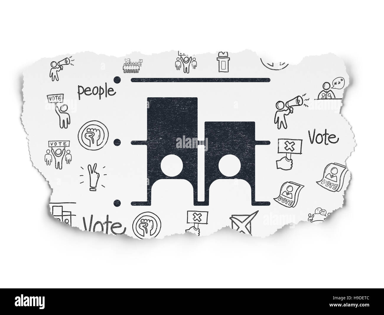 Politics concept: Election on Torn Paper background Stock Photo - Alamy