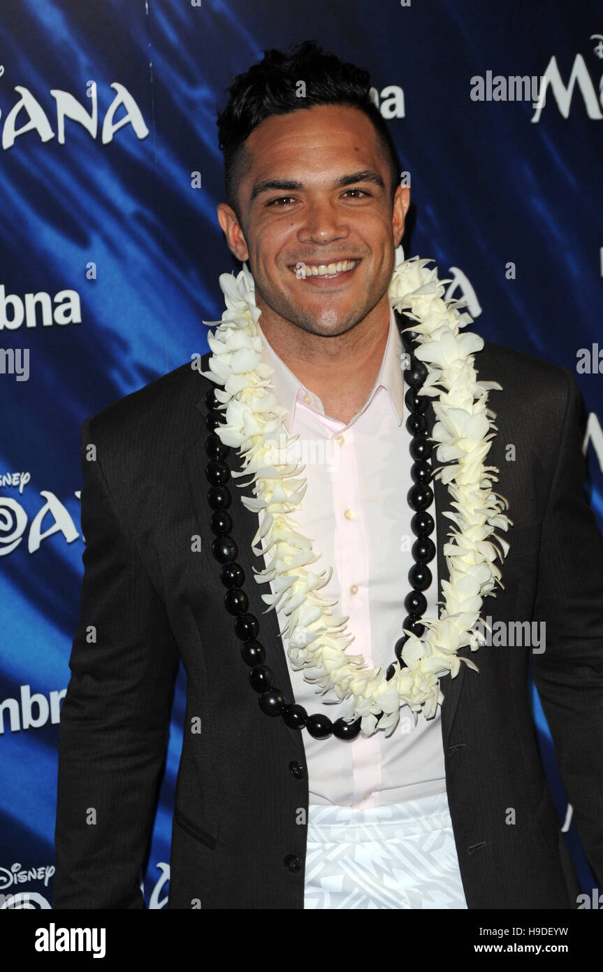 London, UK, 20/11/2016, Nick Afoa attends gala screening of "MOANA" at ...