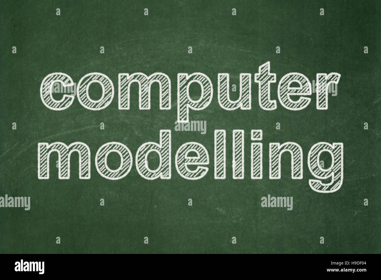 Science concept: Computer Modelling on chalkboard background Stock ...