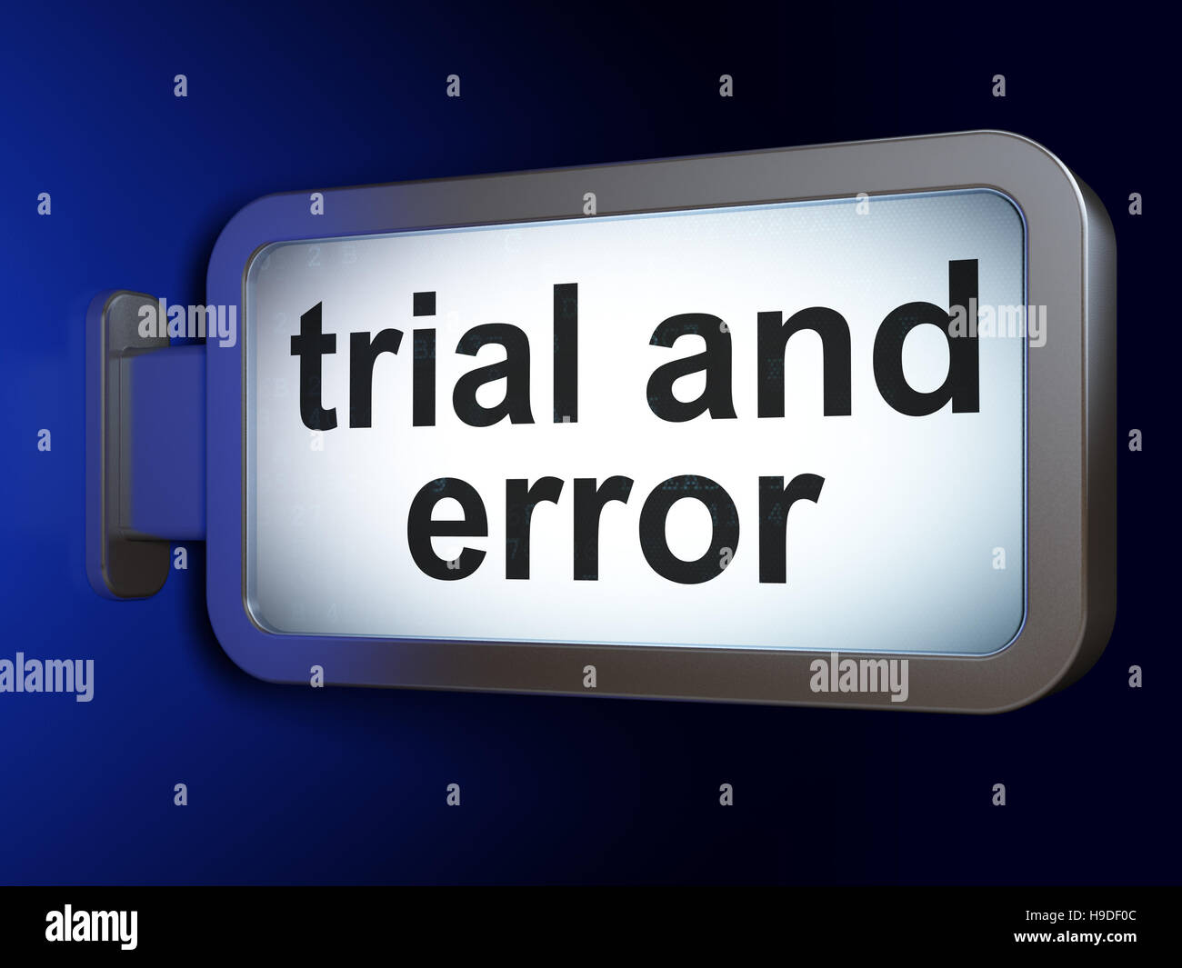 Science concept: Trial And Error on billboard background Stock Photo ...