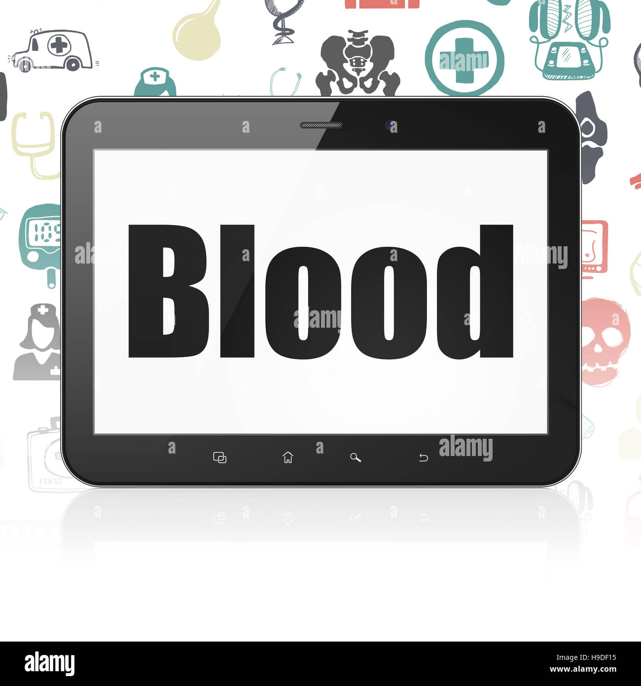 Healthcare concept: Tablet Computer with Blood on display Stock Photo ...