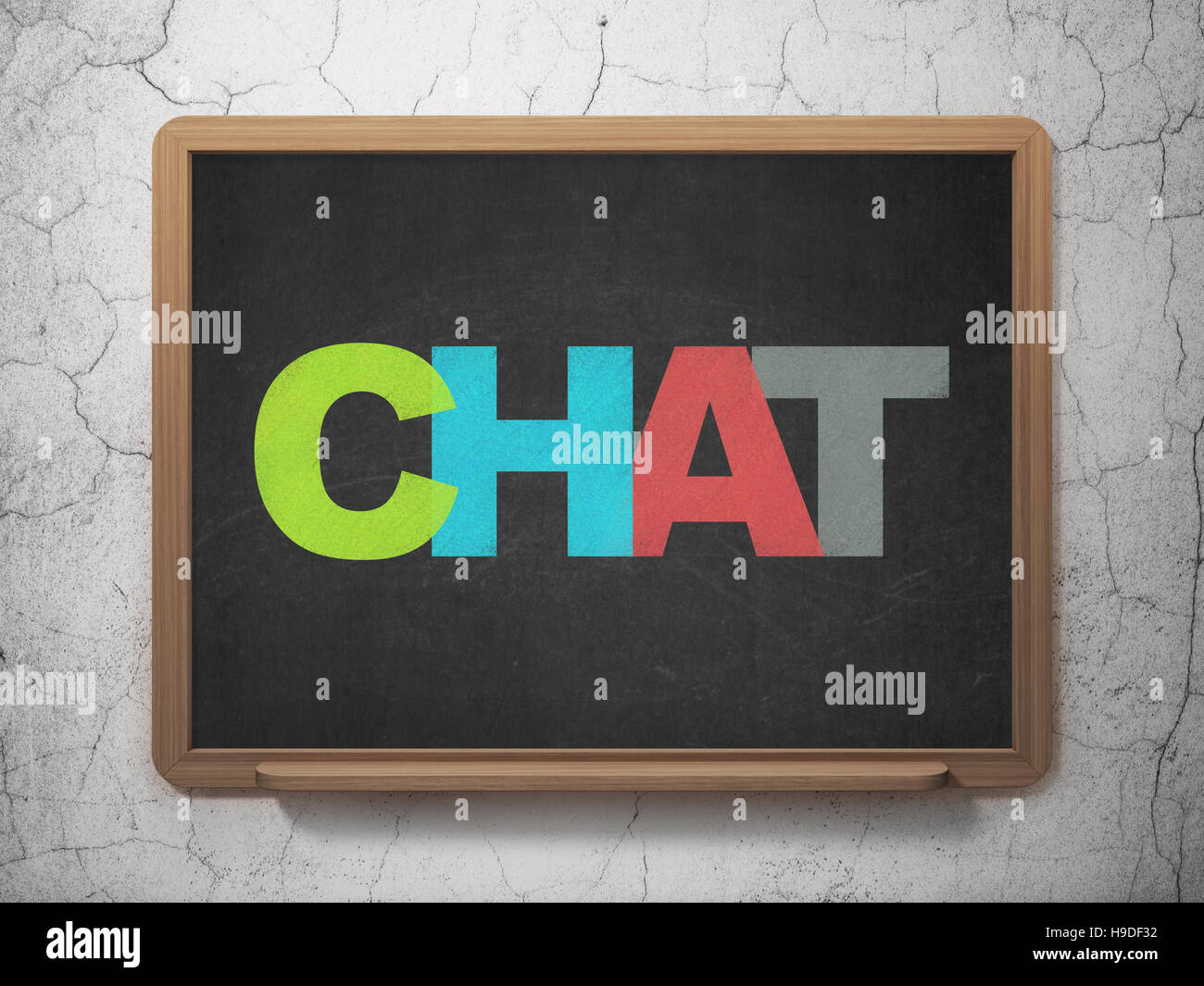 Web development concept: Chat on School board background Stock Photo ...
