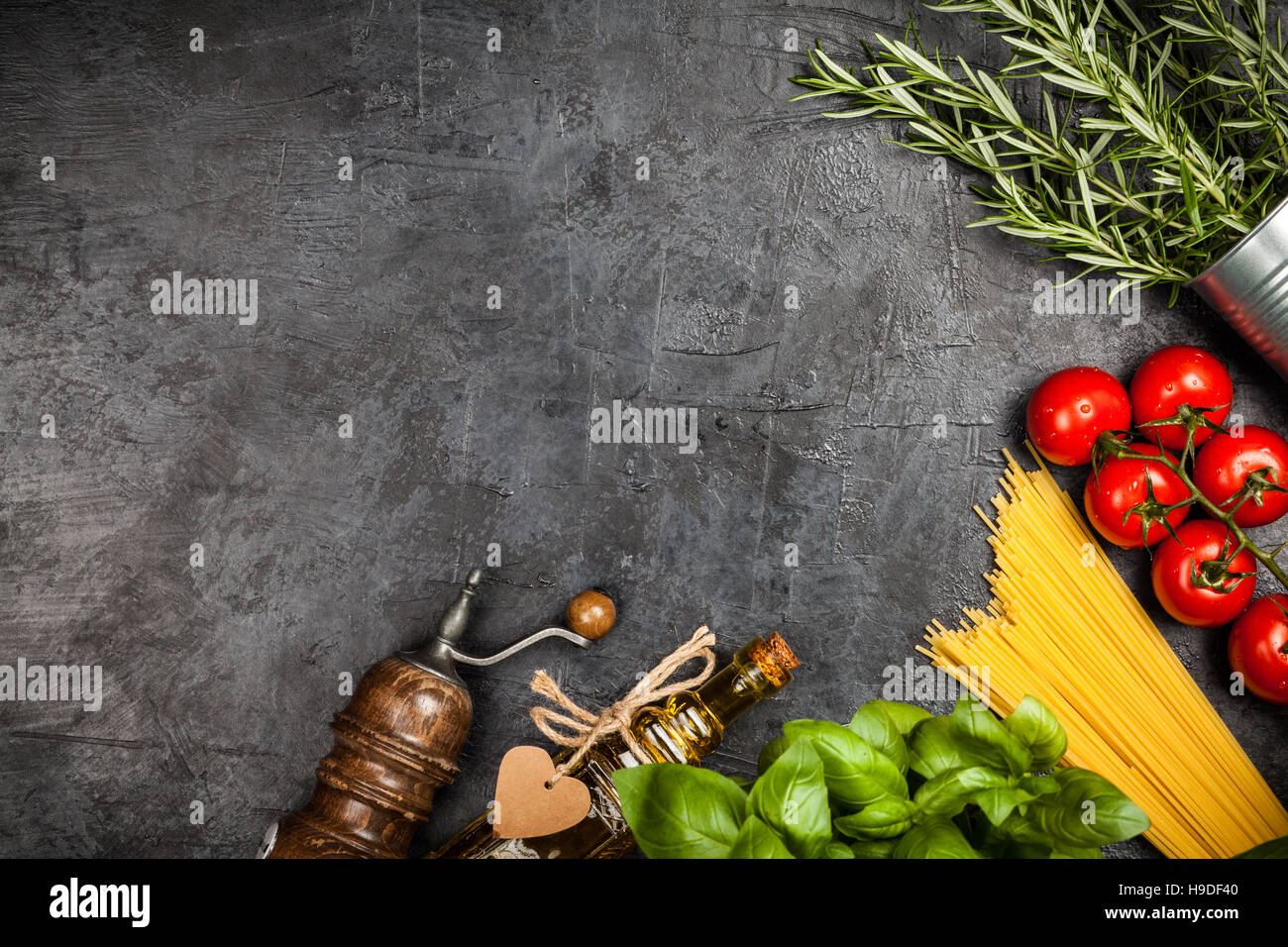 Italian food ingredients Stock Photo - Alamy