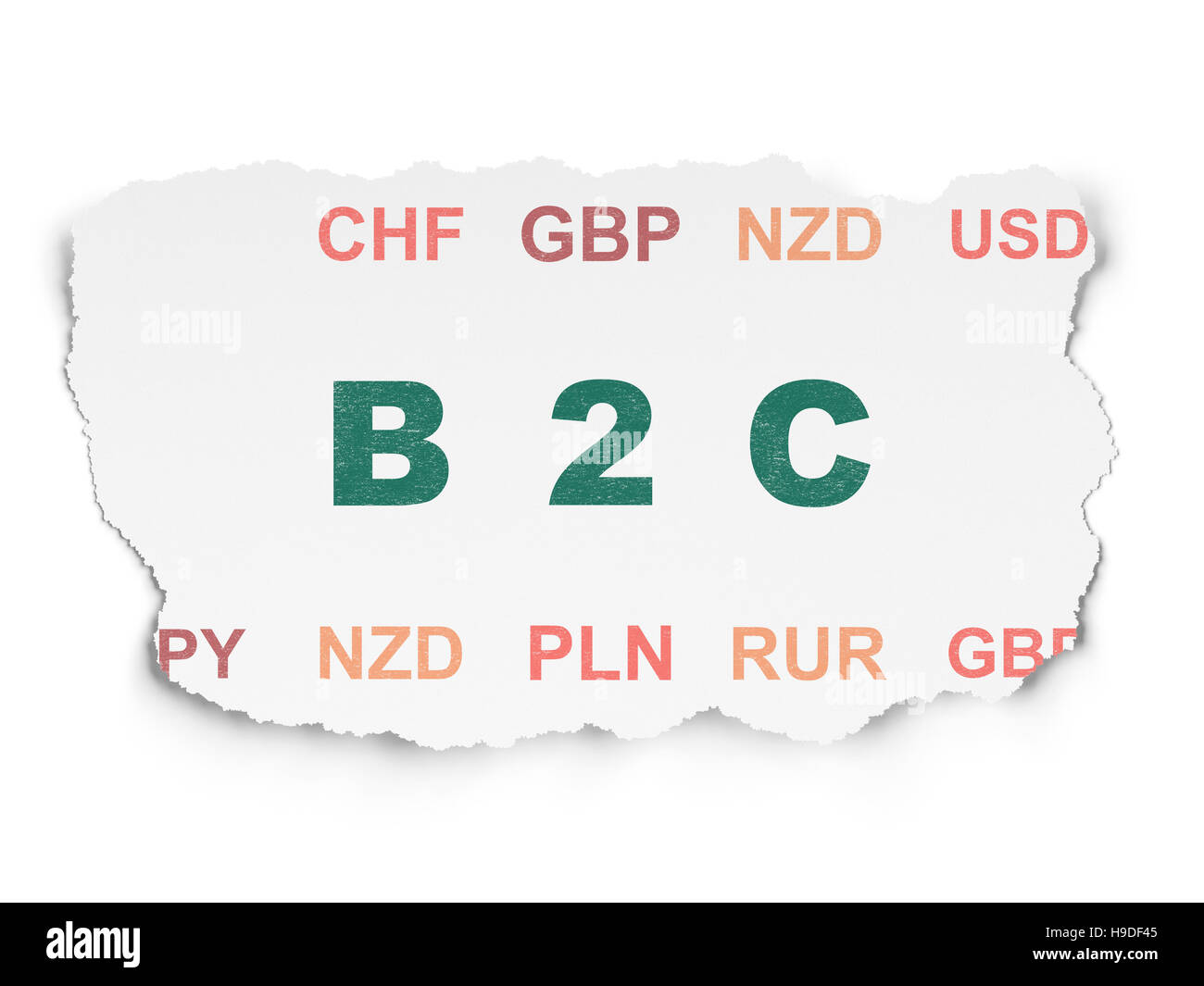 Business concept: B2c on Torn Paper background Stock Photo - Alamy