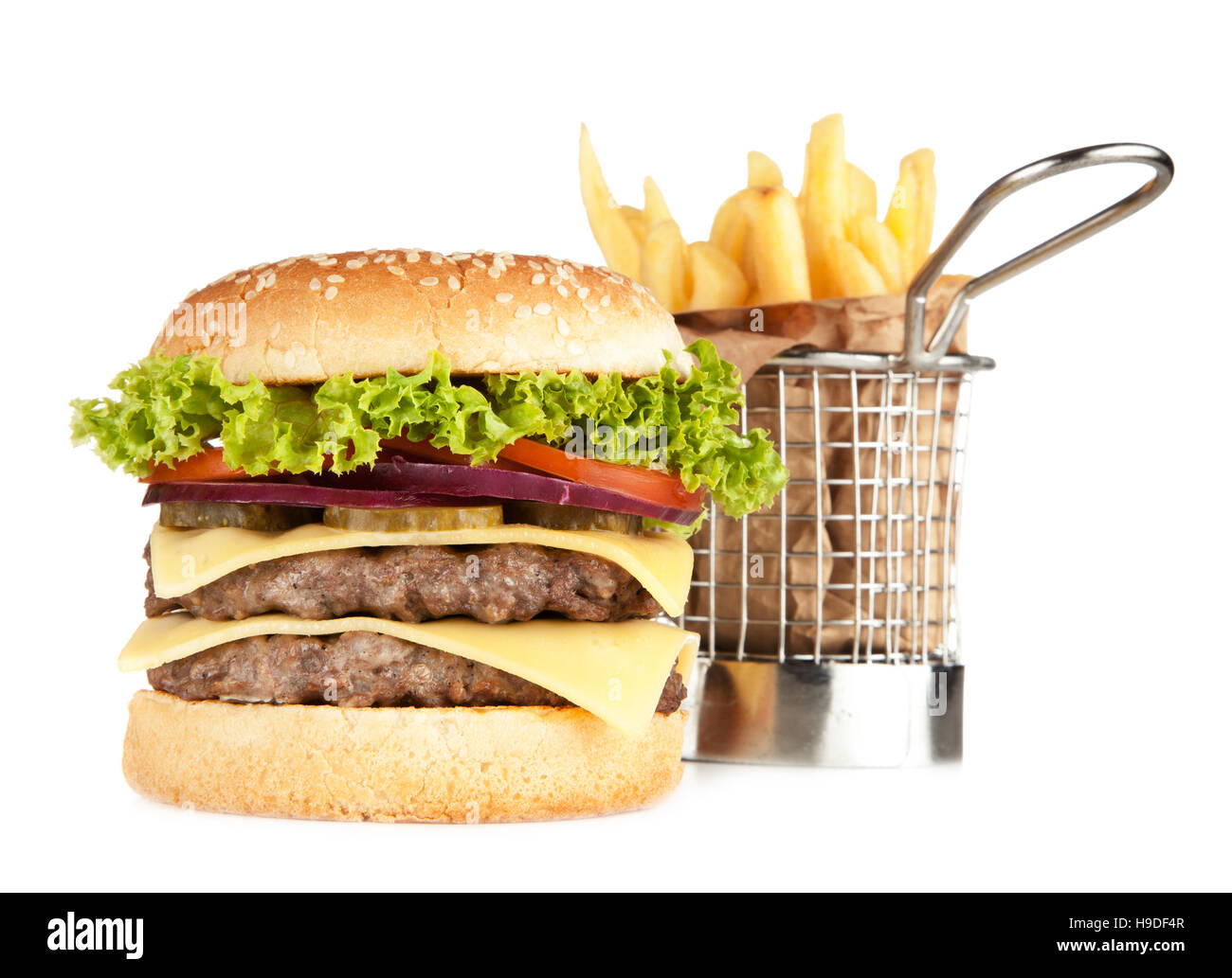 Delicious grilled burger Stock Photo - Alamy