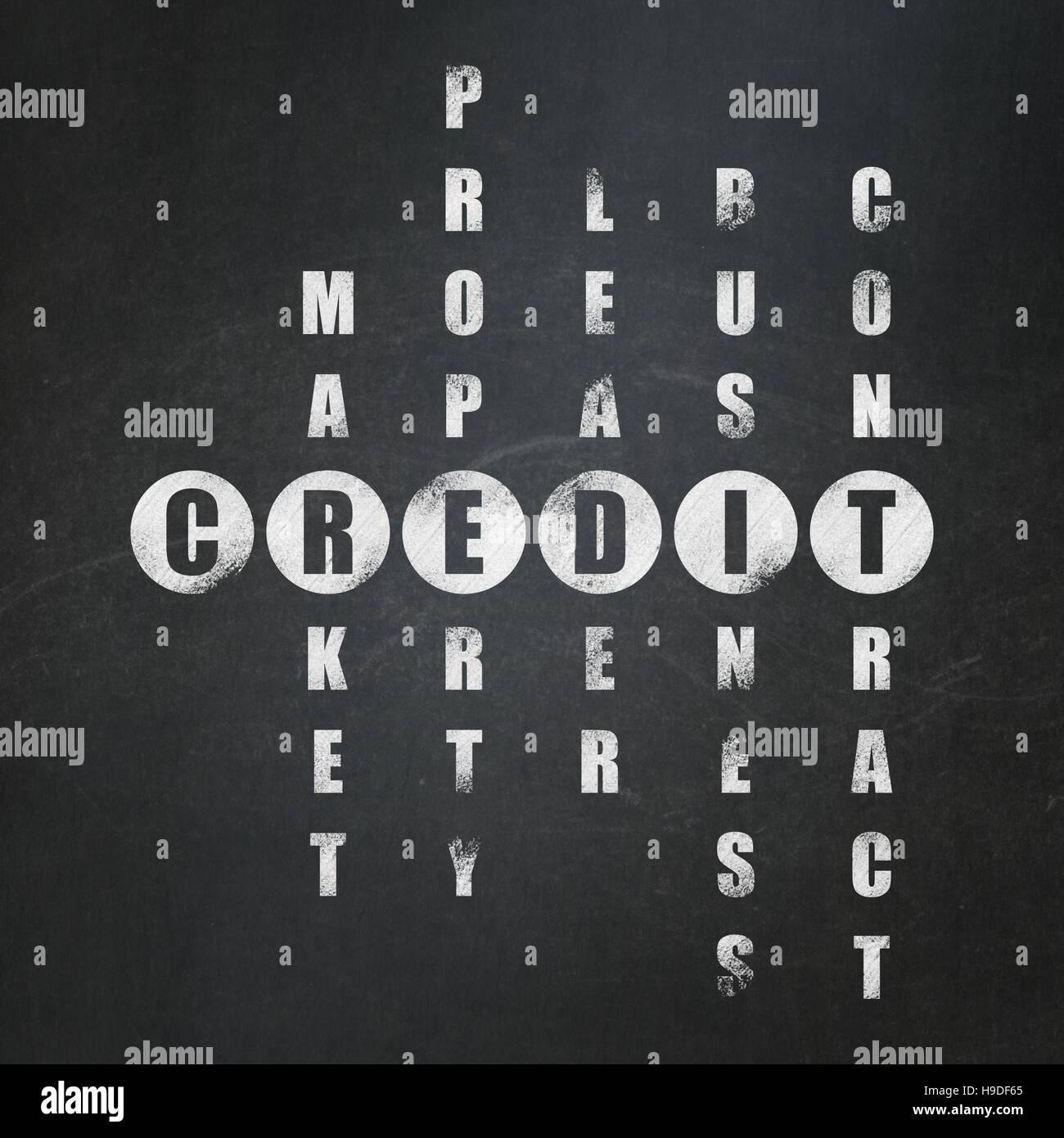 Finance concept: Credit in Crossword Puzzle Stock Photo - Alamy