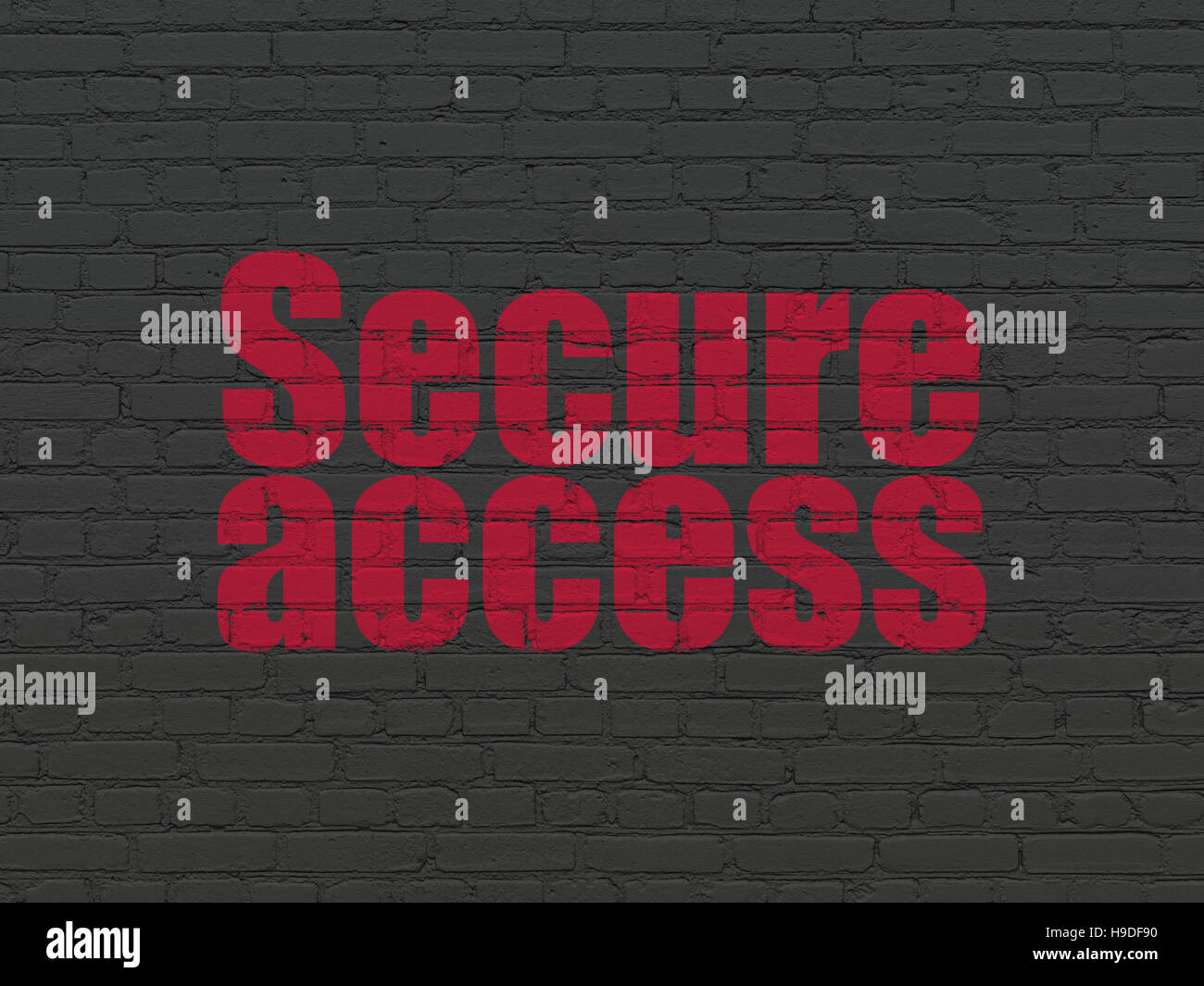 Security concept: Secure Access on wall background Stock Photo - Alamy