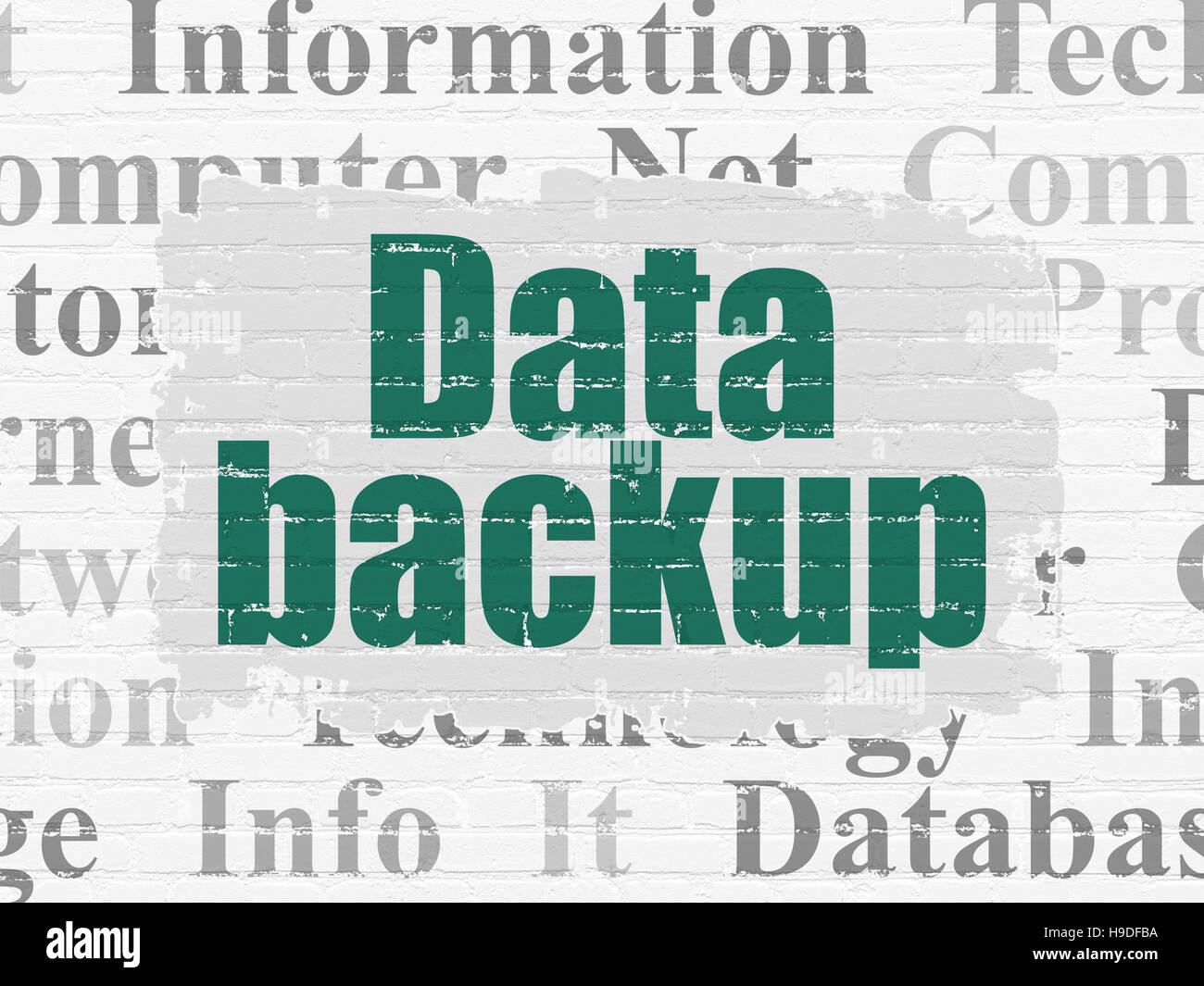 Data concept: Data Backup on wall background Stock Photo - Alamy