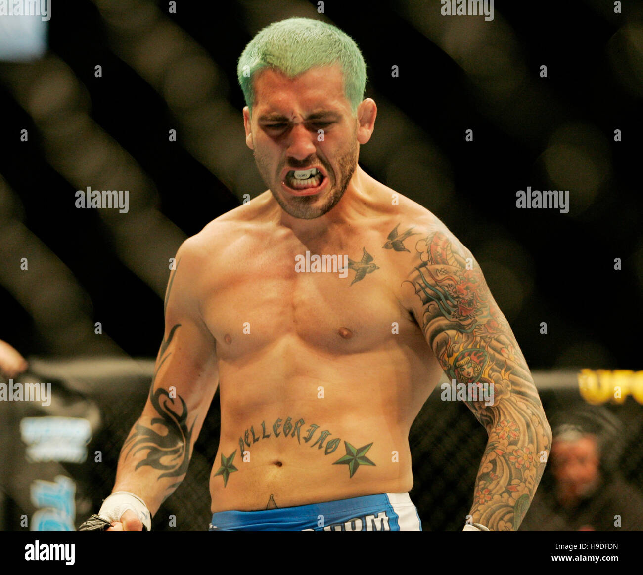 Kurt Pellegrino celebrates his victrory over Junior Assuncao at the ...