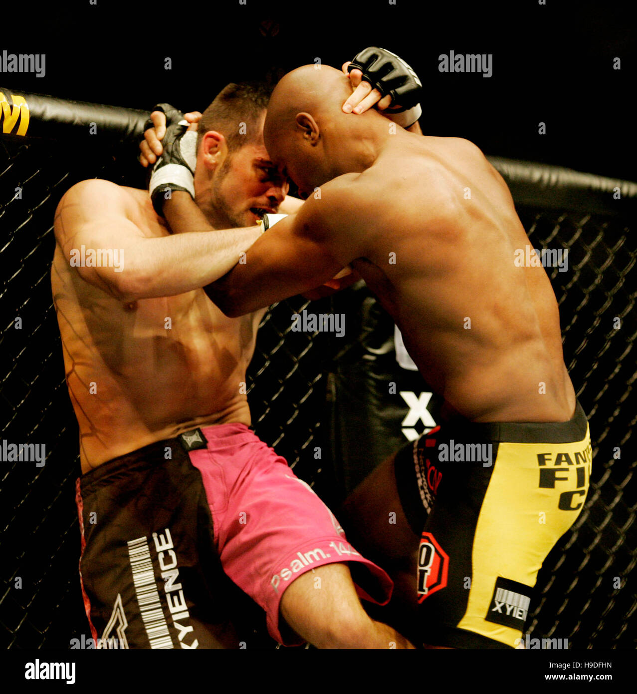 Anderson Silva of Brazil, right, fights Rich Franklin at the Ultimate ...