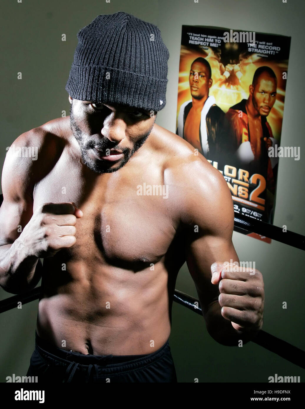 Boxer Bernard Hopkins poses before his upcoming fight against Jermain ...