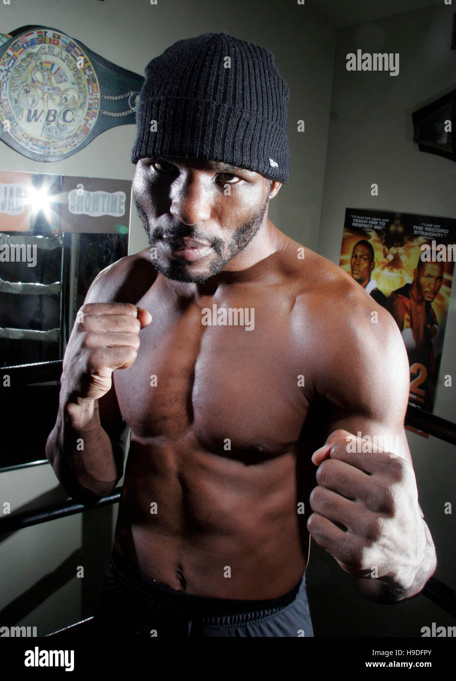 Boxer Bernard Hopkins at a training center in Big Bear Lake, CA on Nov ...