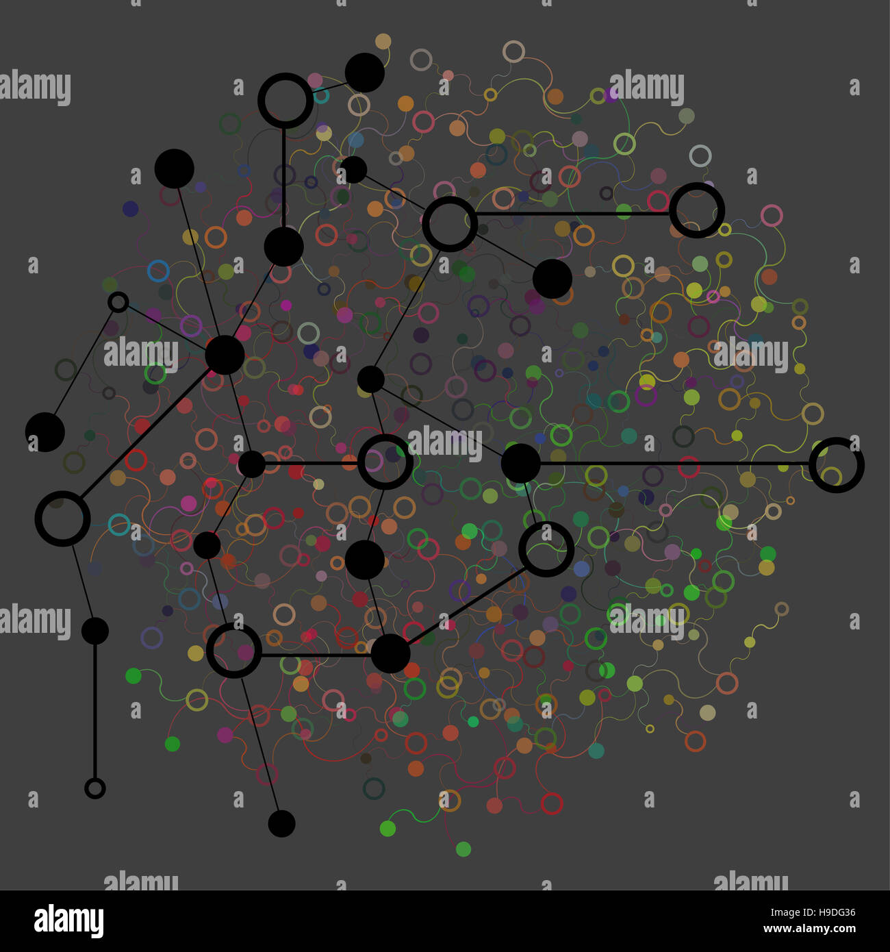 Social Network Graphic Concept. Abstract Background with Dots Array and Lines. Geometric Modern ...