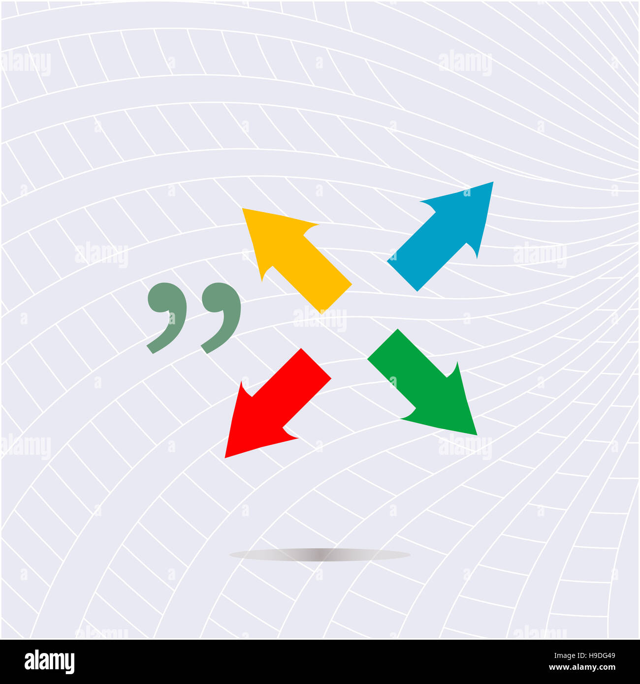 Quotation mark speech bubble. quote sign icon, arrow set sign Stock ...