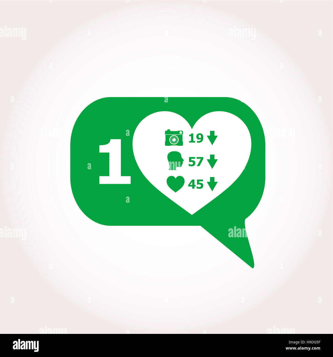 comment icons isolated on white background, like counter notification ...