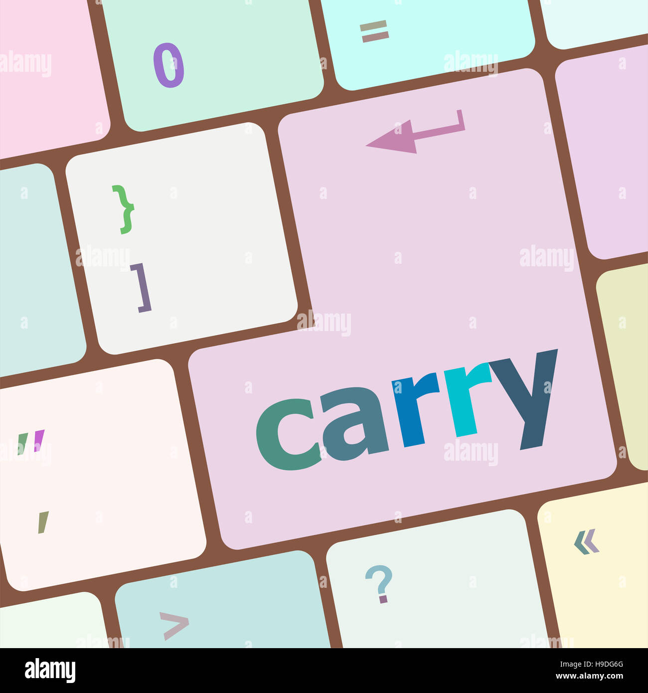 carry button on computer pc keyboard key Stock Photo - Alamy