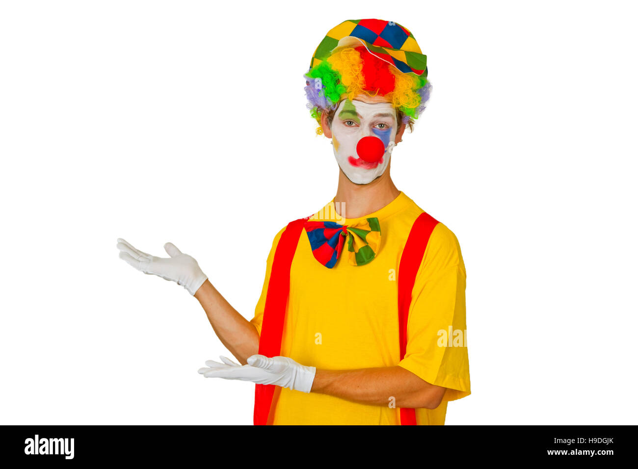 Colorful Clown isolated on white background Stock Photo - Alamy