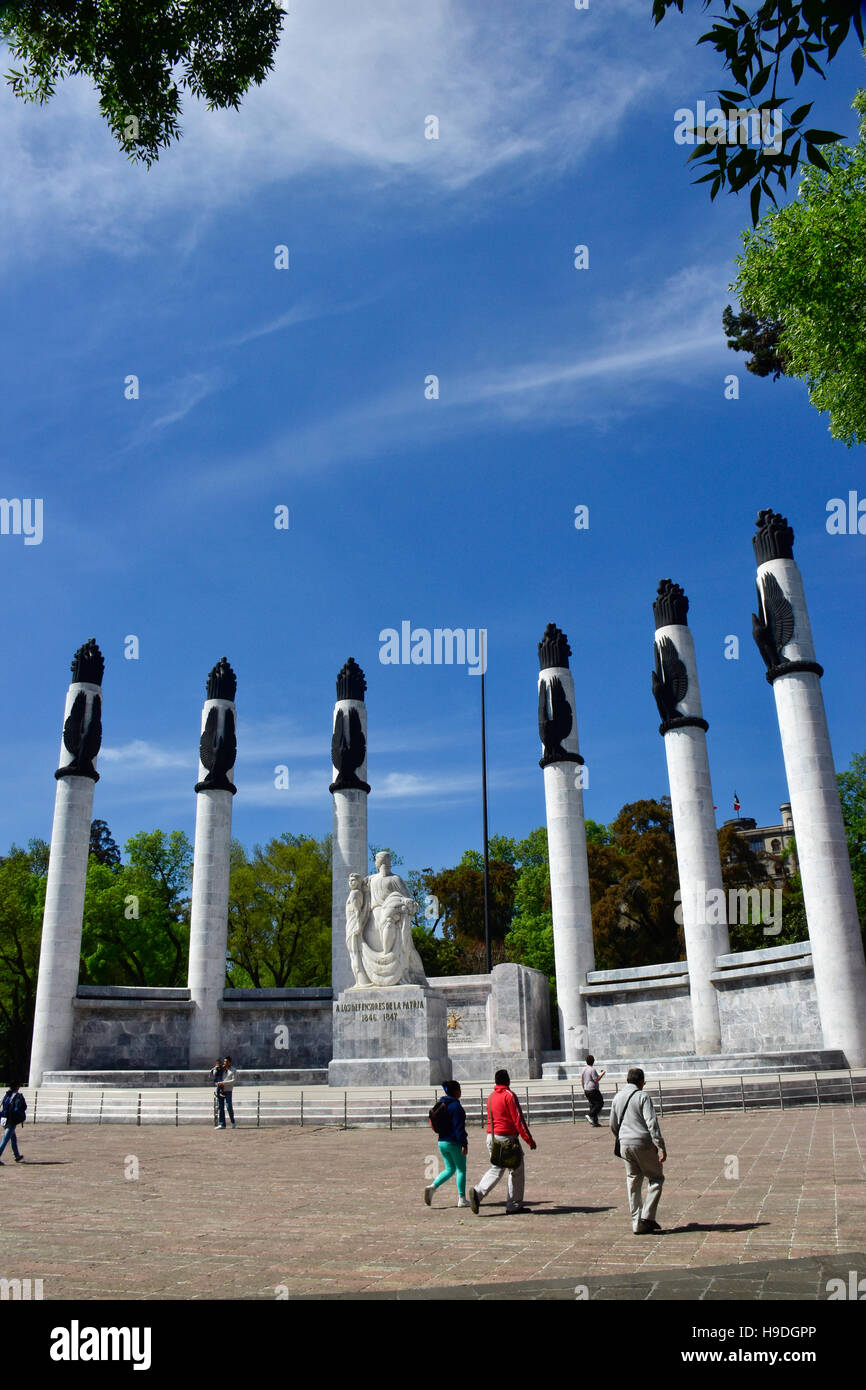 Ninos Heroes (Heroic Cadets Memorial) monument in Chapultepec Park ...