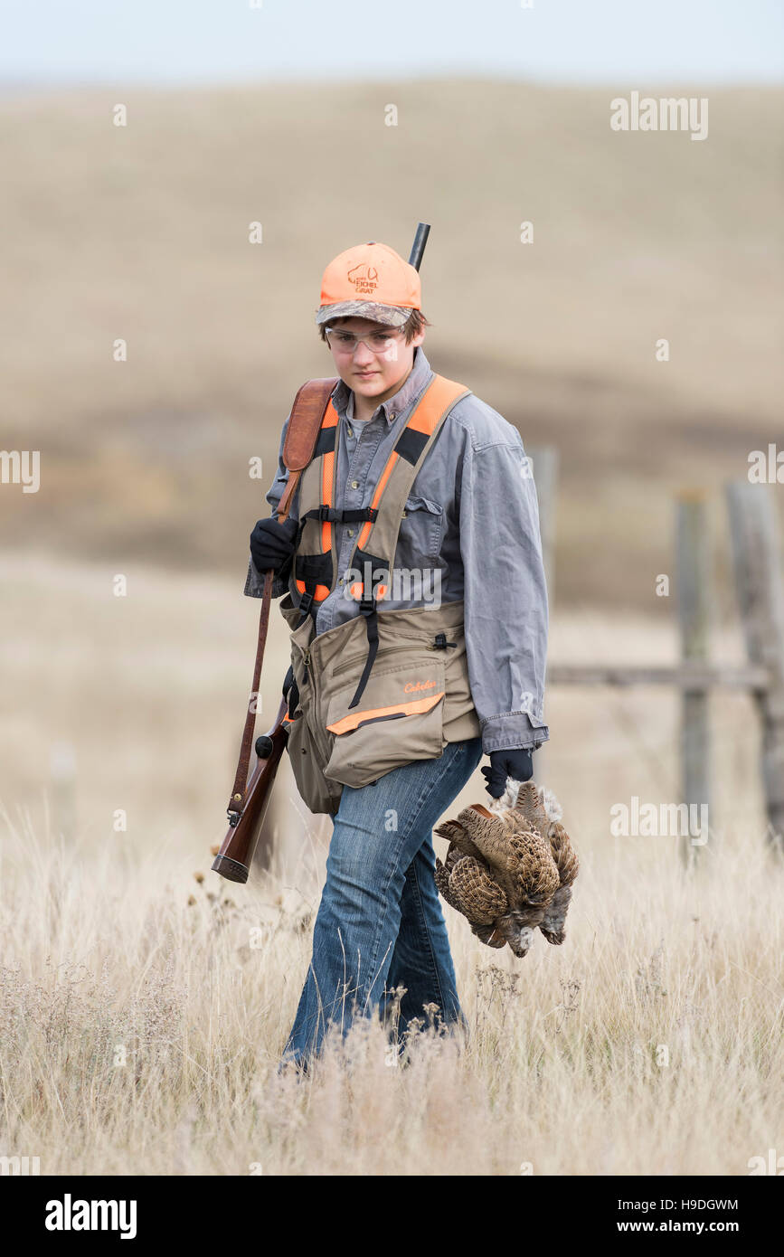 A hunter with Hungarian Partridge Stock Photo - Alamy