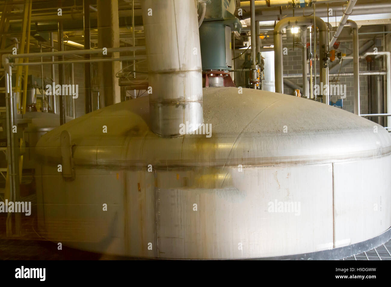 Metal cooking vat inside bourbon distillery Stock Photo - Alamy