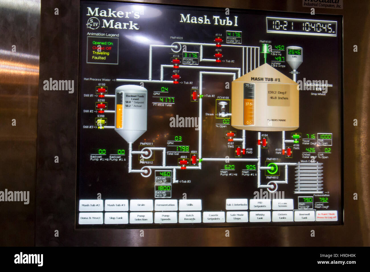 Loretto, KY, USA - October 21, 2016 : Electronic control panel inside ...